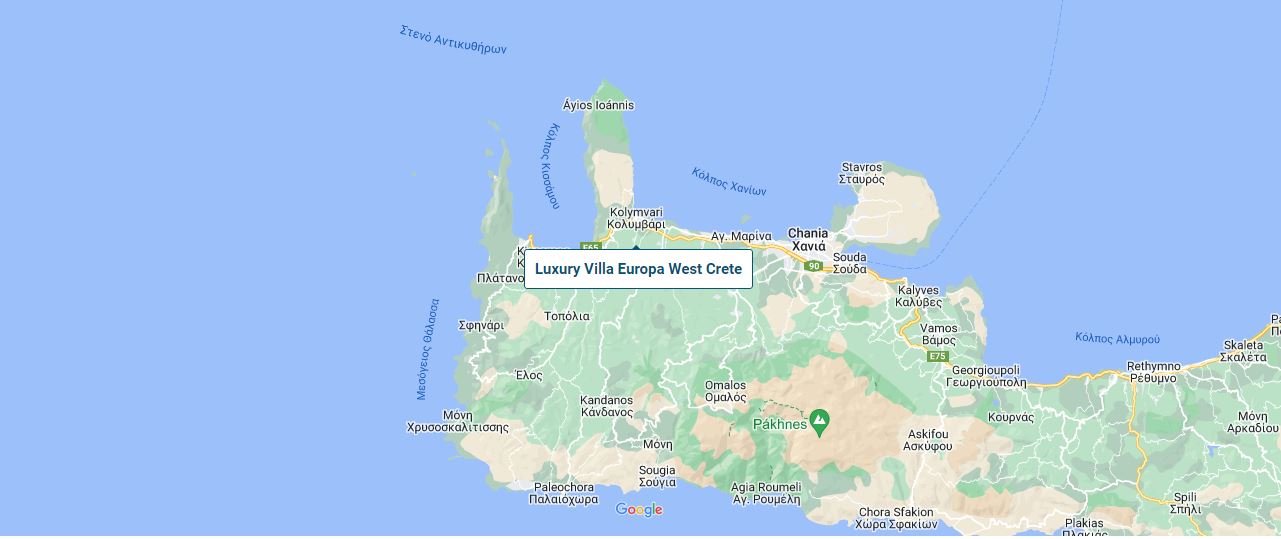 Location - Villa Europa in Darmarochori - Vouves on Crete